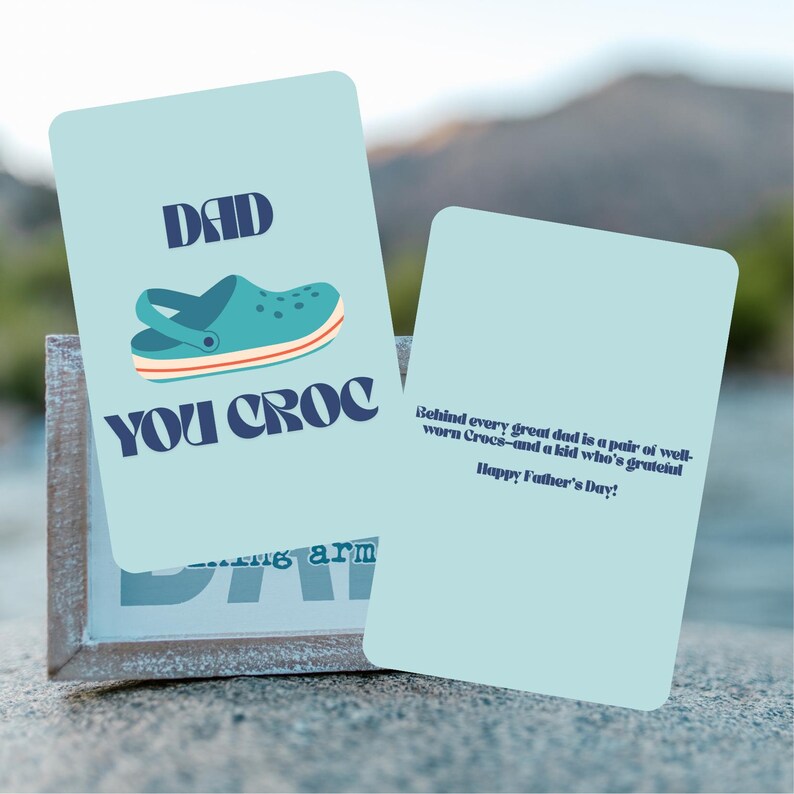 Funny Crocs Father's Day Card | "dad You Croc" Printable Card | Instant ...