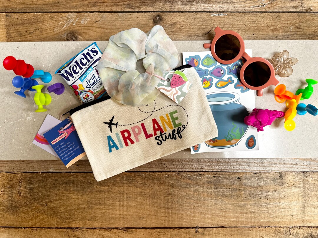 Airplane Travel Toys “airplane Stuff” Fidget & Suction Toys, Hair Clips ...