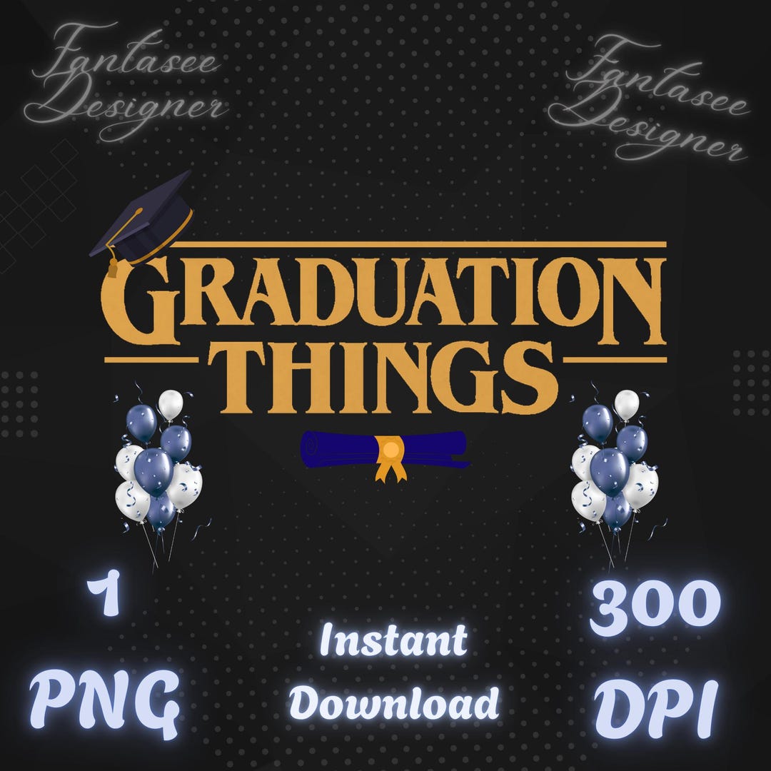 Graduation Things PNG – Stranger Things Inspired Senior 2025 Clipart ...