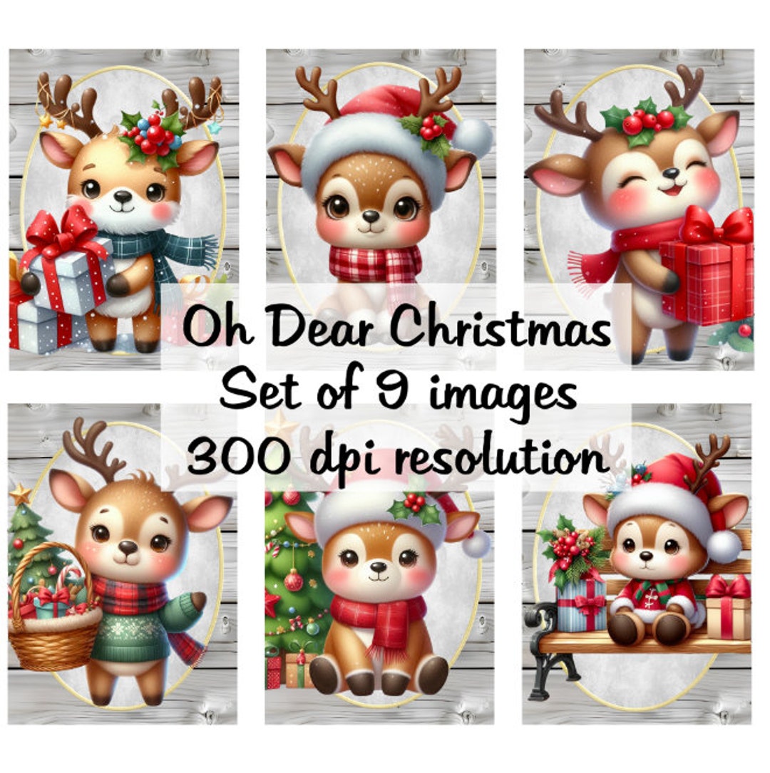 Oh Dear Christmas Images Collage Digital Images Printable Download File ...