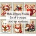 Make It Merry Frames Collage Digital Images Printable Download File 9 ...