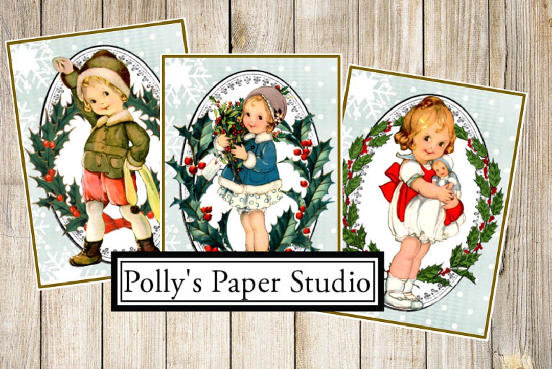 Frosty Winter Christmas Digital Images Printable Download File 8 Images ...