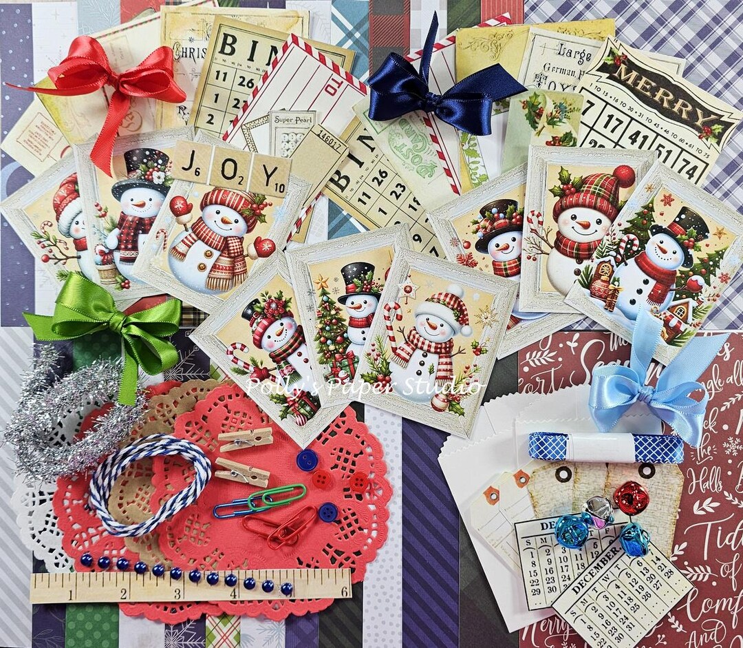 Snowman Frames Deluxe Creativity Kit2024 Polly's Paper Studio - Etsy