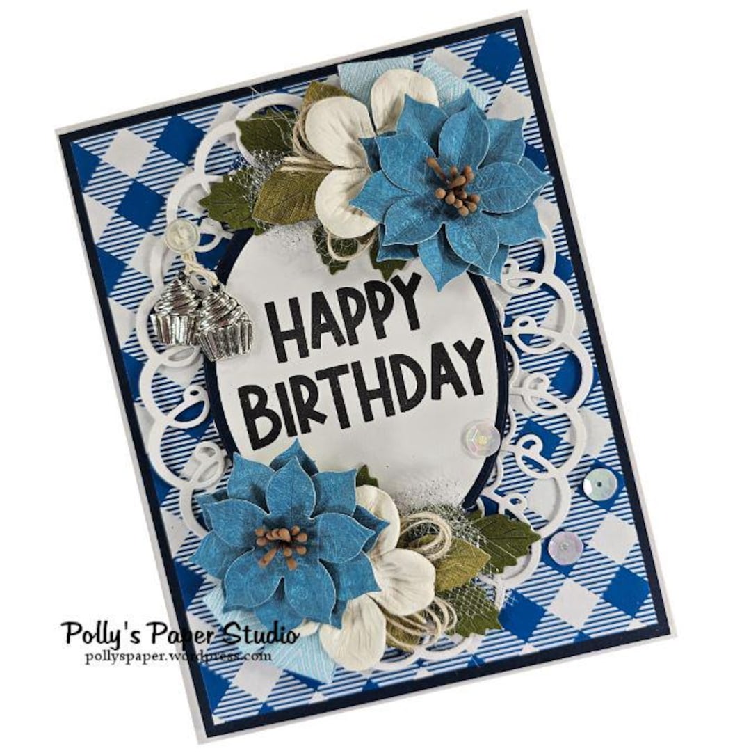 Happy Birthday Greeting Card Polly's Paper Studio Handmade - Etsy