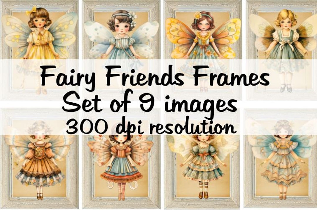 Fairy Friends Frames Collage Digital Images Printable Download File 9 ...