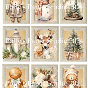 Vintage Woodland Frames Images Collage Digital Images Printable ...