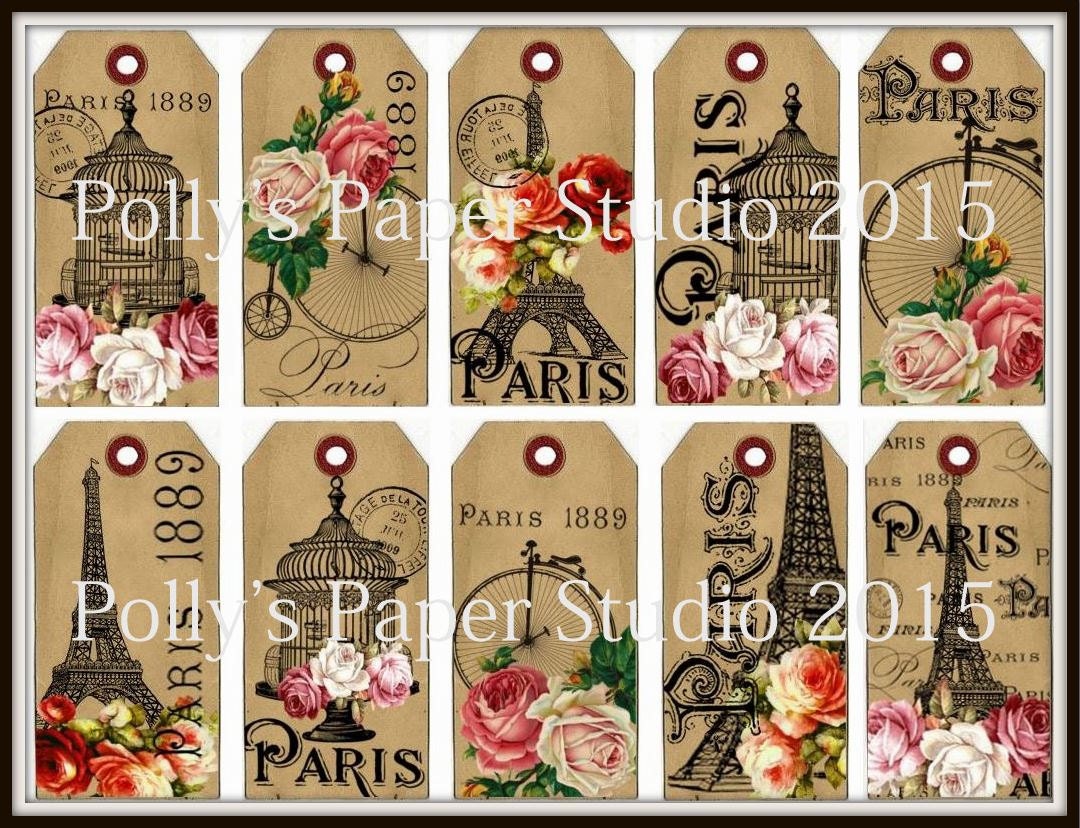 French Tags Digital Images Printable Download File 10 Images - Etsy
