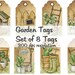 Garden Tags Collage Digital Images Printable Download File 8 Images 300 ...
