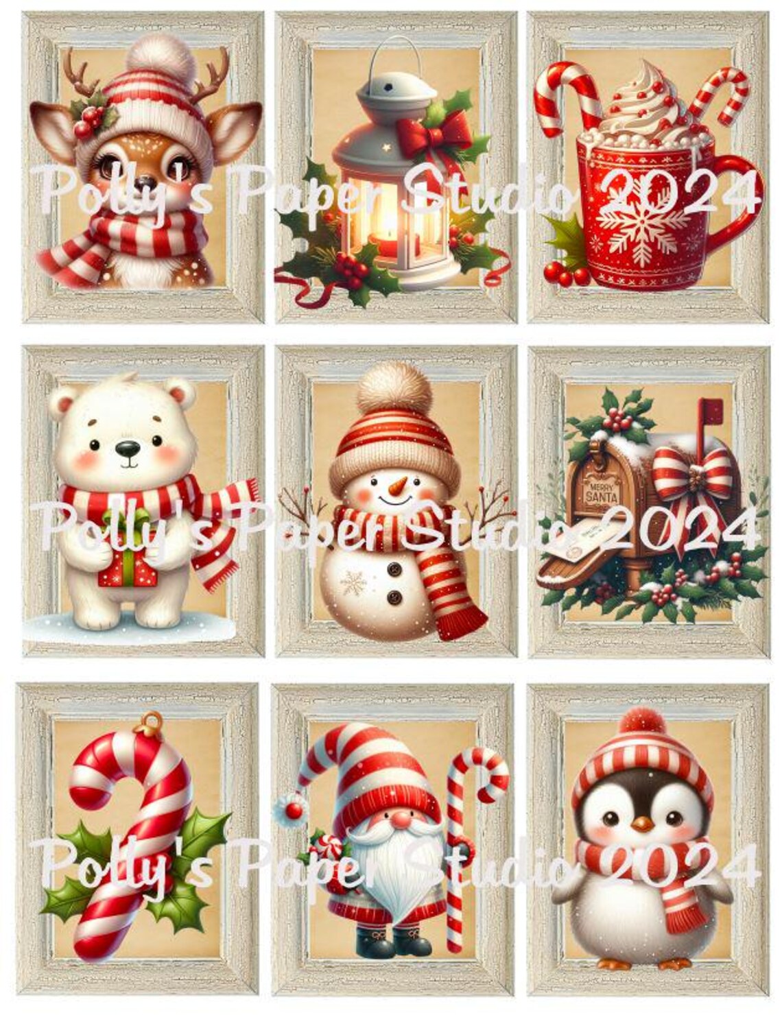 Make It Merry Frames Collage Digital Images Printable Download File 9 ...