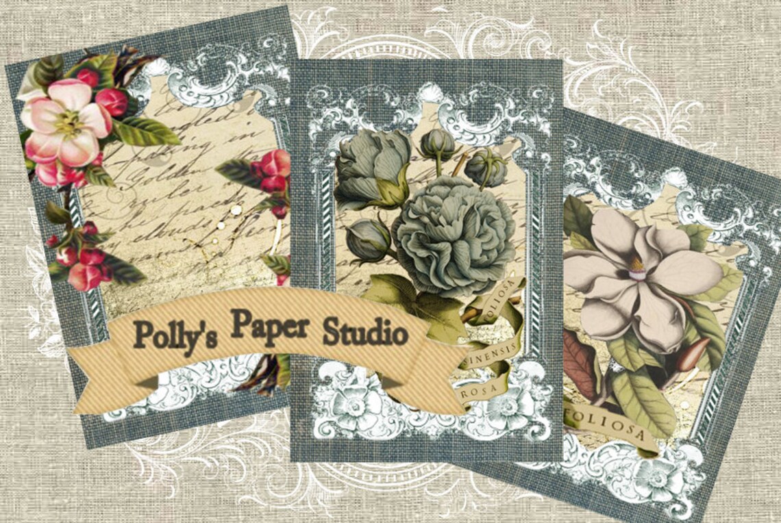 VINTAGE Book Cover Cards Collage Digital Images Printable - Etsy
