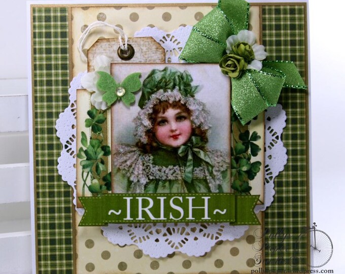 Irish Lass Greeting Card Holiday Home Decor Polly's Paper Studio ...