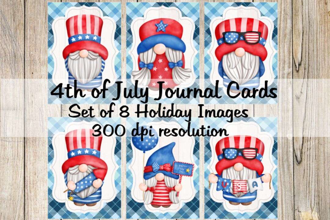 4th of July Journal Cards Collage Digital Images Printable Download ...