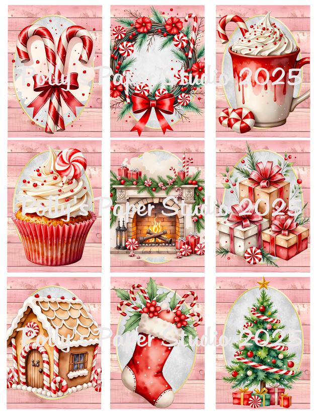 Peppermint Christmas Christmas Collage Digital Images Printable ...