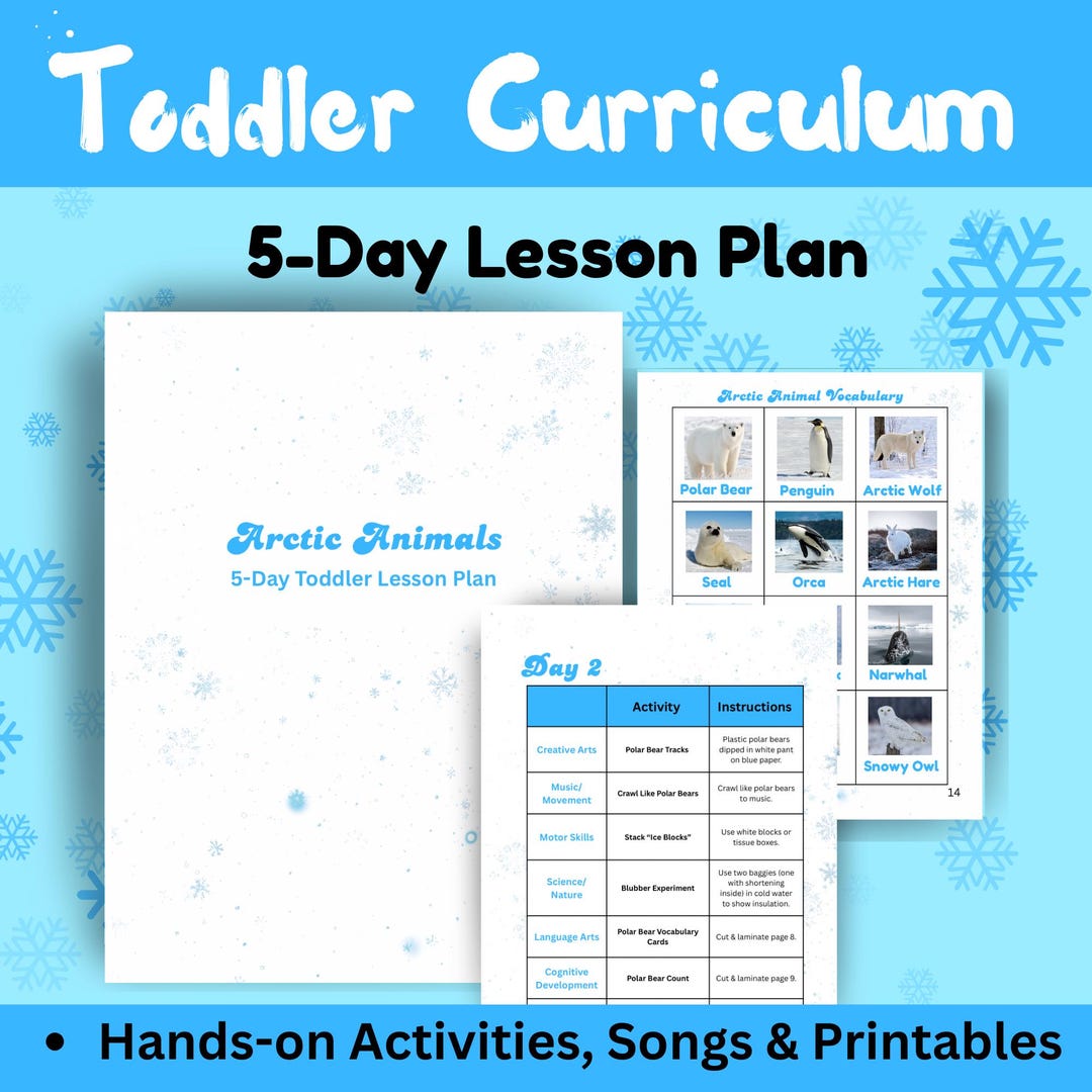 Arctic Animals Toddler Lesson Plan | Winter Preschool Curriculum ...
