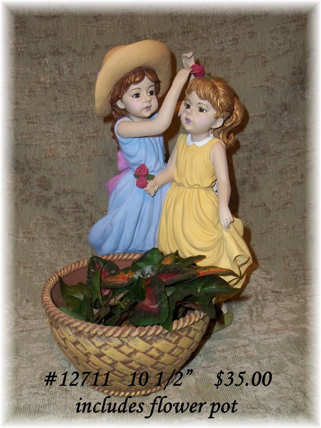 Flower Pot Girls Statue - Etsy