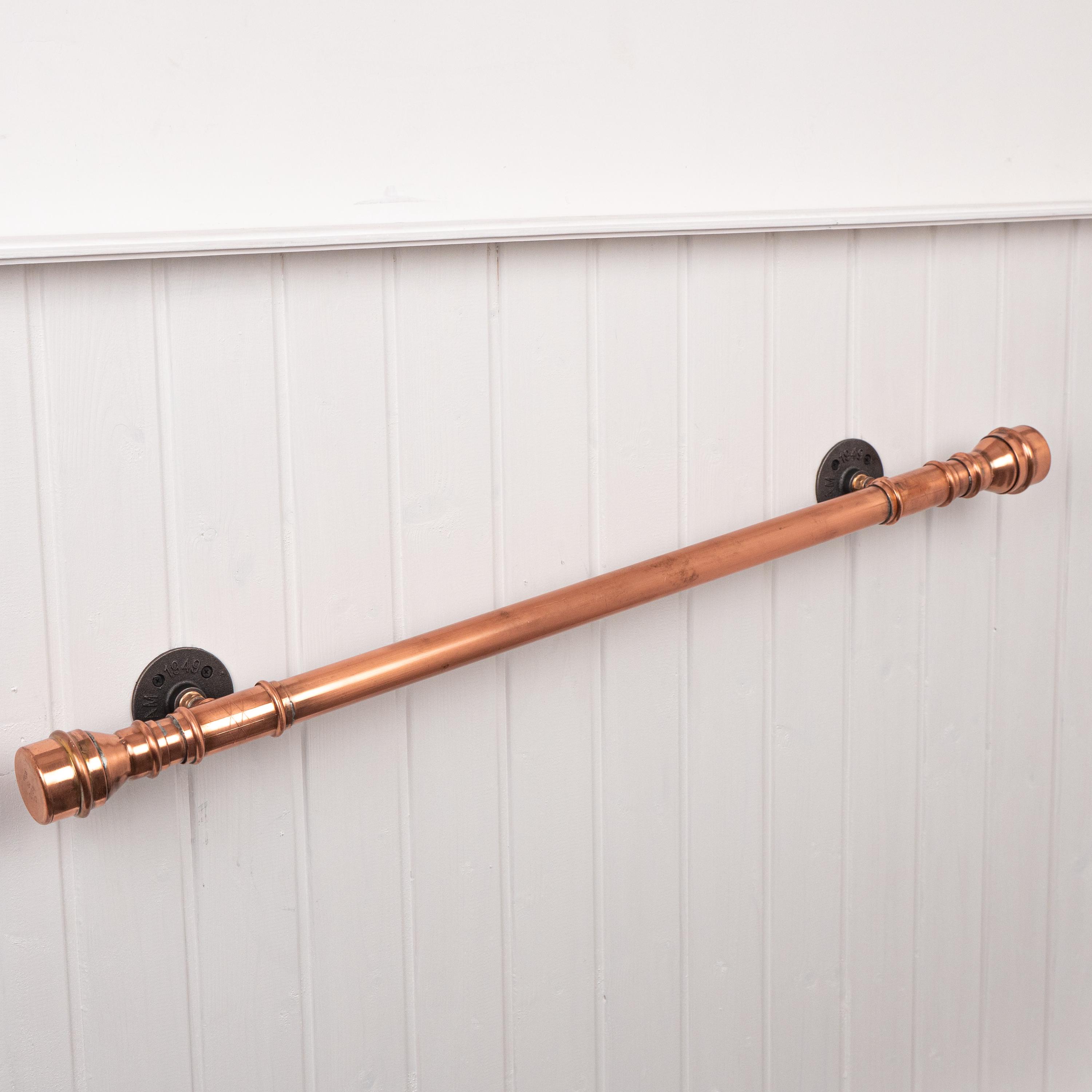 Copper Handrail Industrial Stair Railing Farmhouse Hand Rails Custom ...