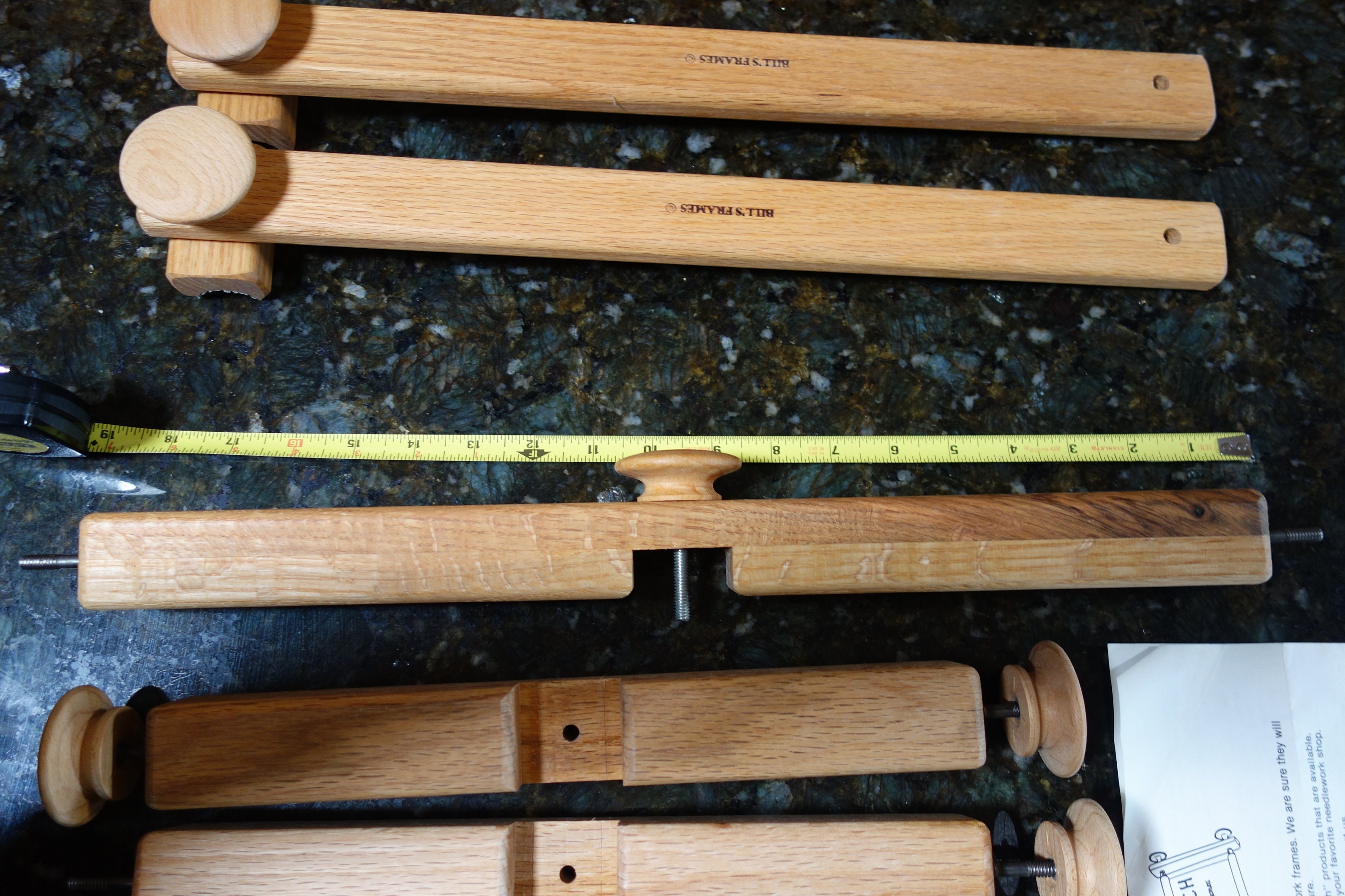 EZ Frame Parts and Bills Frame Parts Needlework Scroll Solid Oak Wood ...