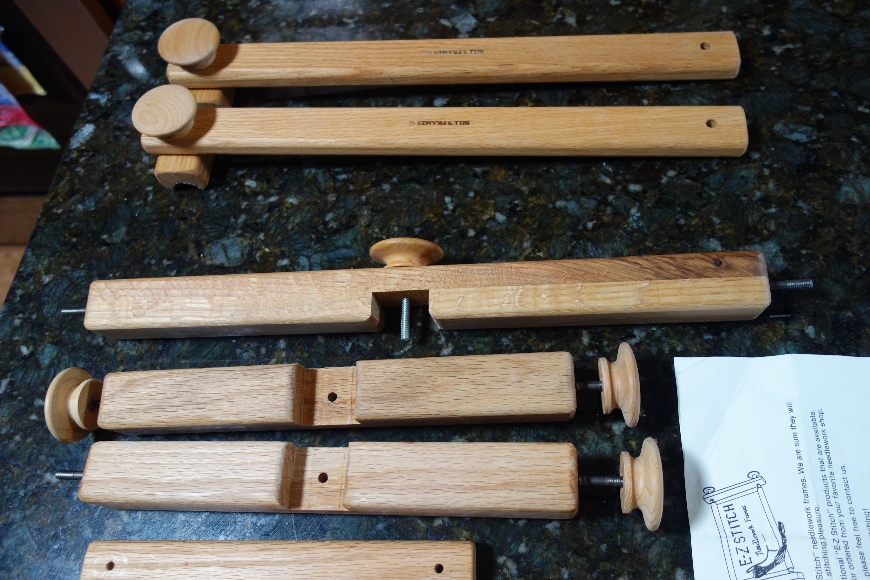 EZ Frame Parts and Bills Frame Parts Needlework Scroll Solid Oak Wood ...