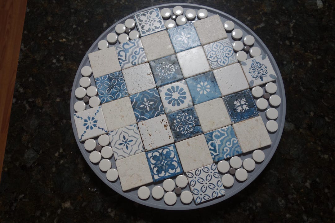 Upcycled Mosaic Tile Longaberger Lazy Susan 14" Diameter - Etsy