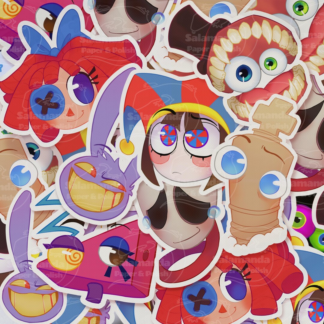 Digital Circus Sticker | Jax, Pomni, Caine, Kinger, Gangle, Ragatha ...