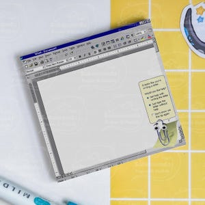 Y2K Word With Clippy-inspired Sticky Notes - Etsy