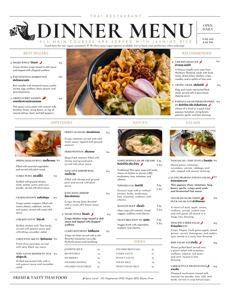 Modern Restaurant Menu Template Bundle | Editable Canva Files ...