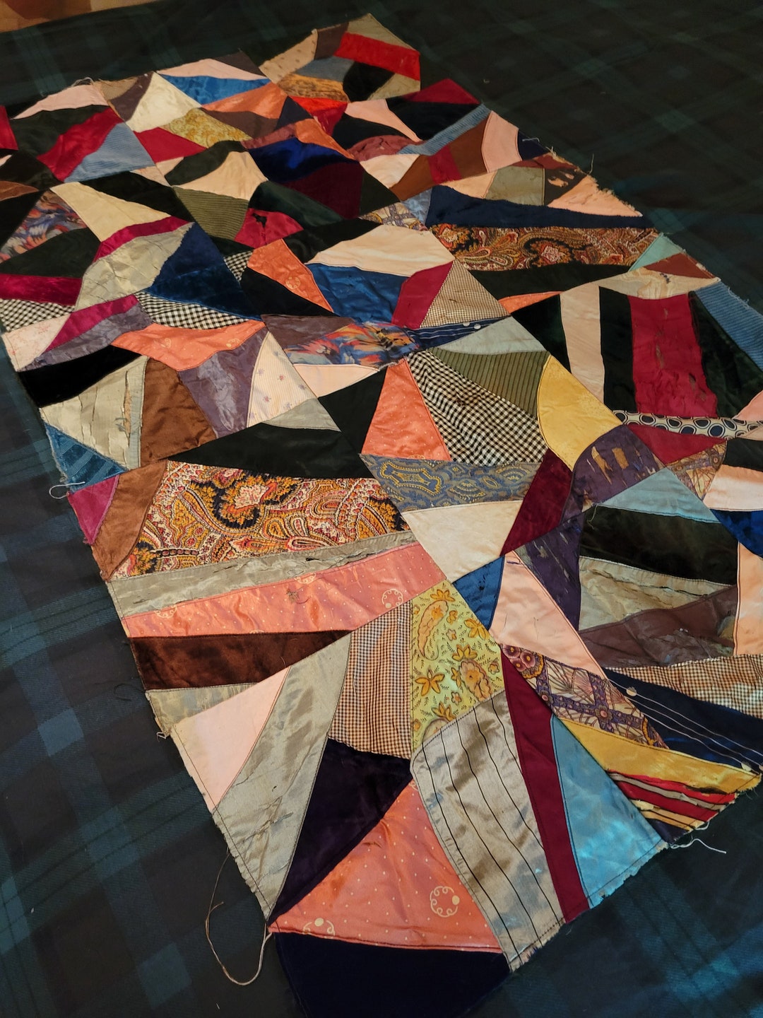 1870s Quilted Table Topper, Quilt Block, Peice of Quilt Top - Etsy