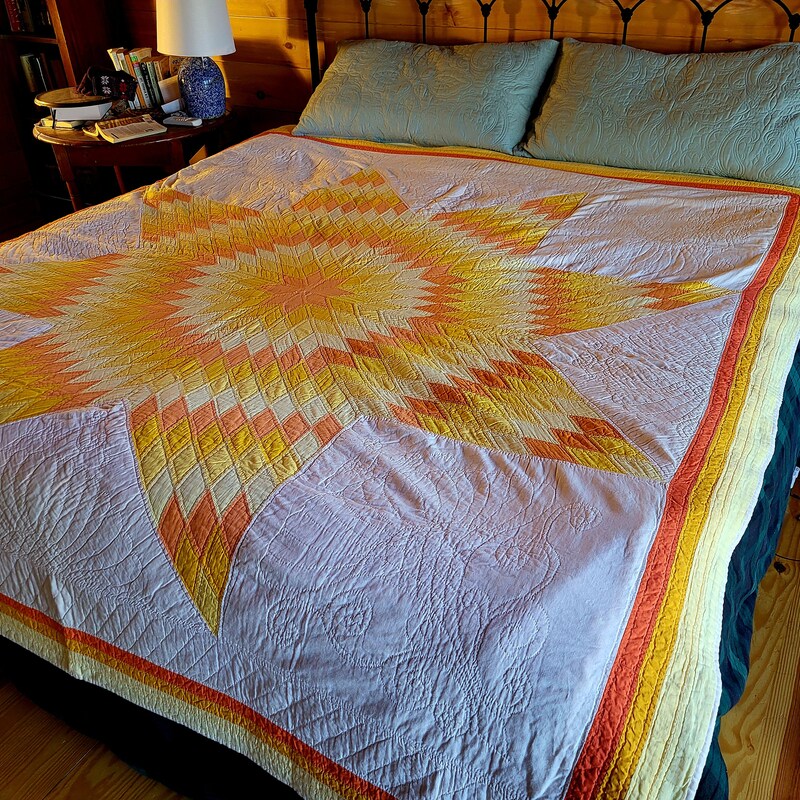 Yellow Star Quilt - Etsy