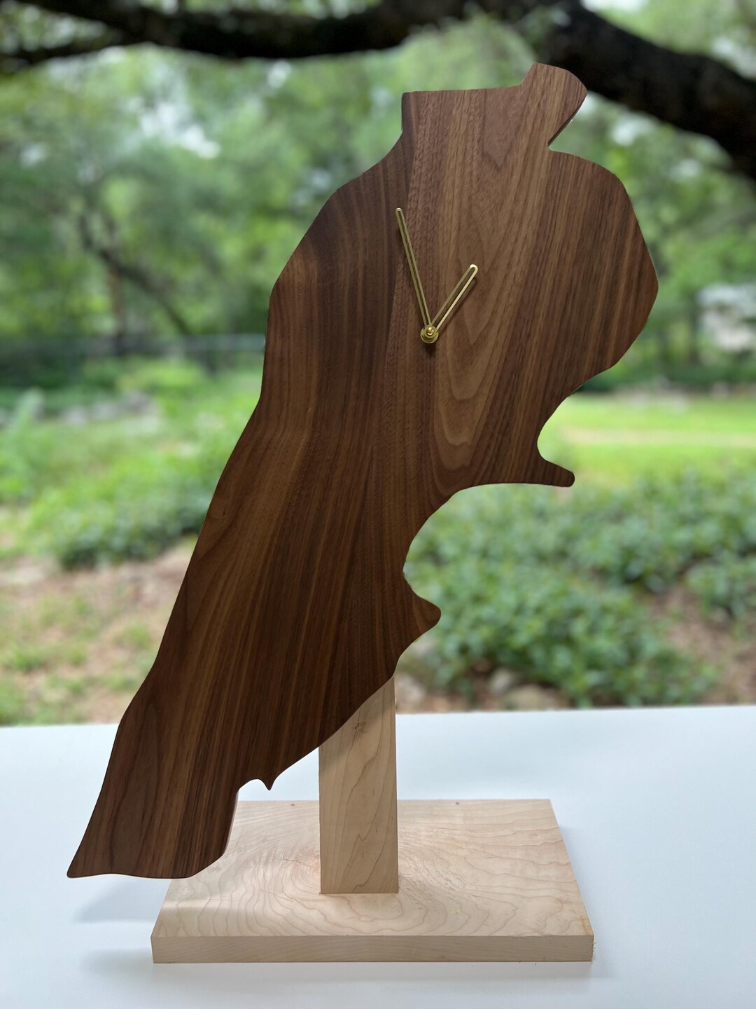 Lebanon Wall Clock– Handmade Black Walnut Clock With Brass Hands ...