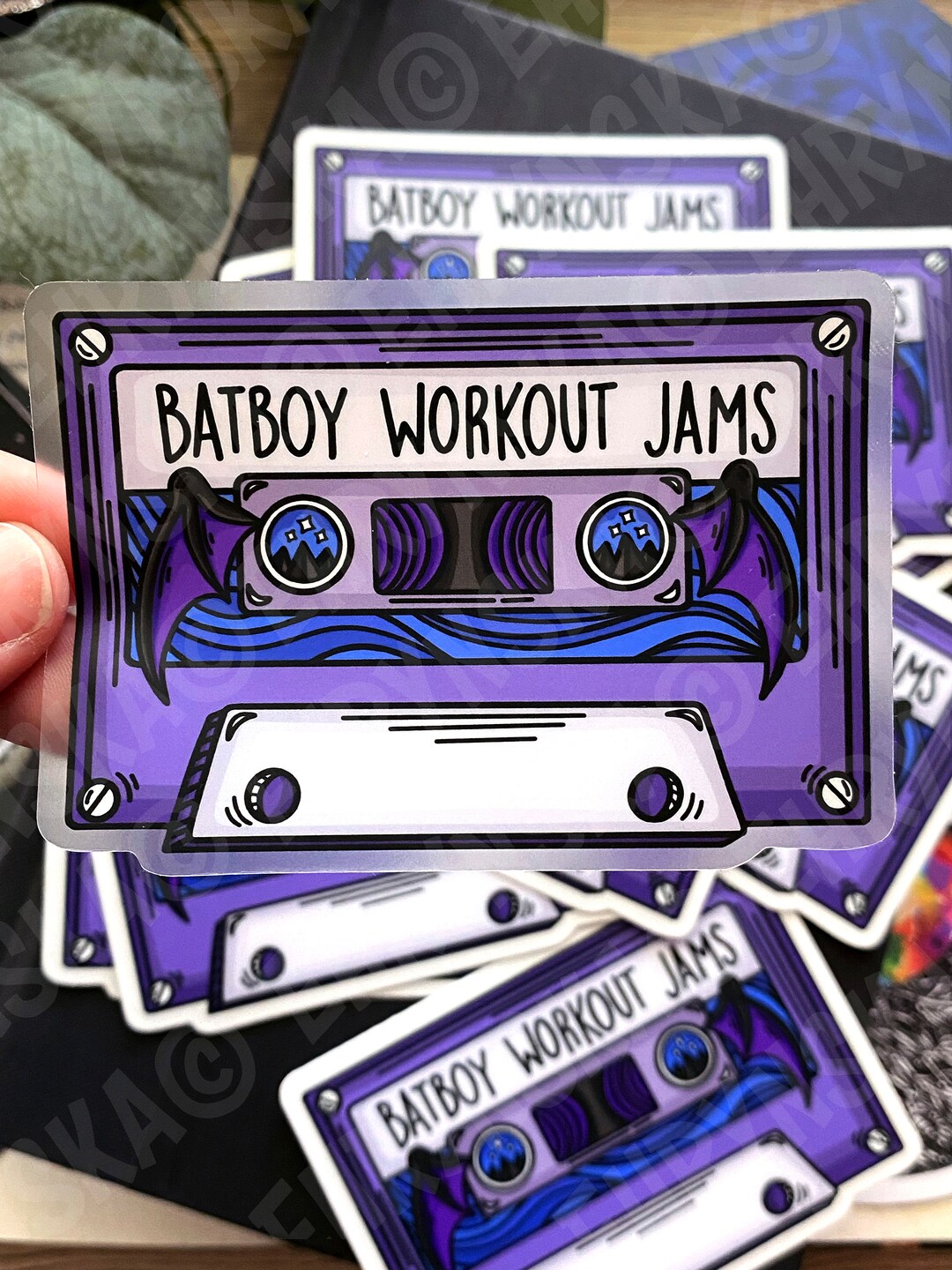 ACOTAR Bay Boy Workout Jams: Mix Tape Clear Vinyl Sticker - Officially ...
