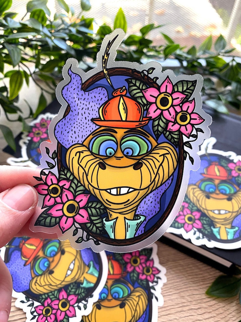 Sir Hiss Snake Hypnotize Robin Hood Tattoo Style 4x4 - Etsy