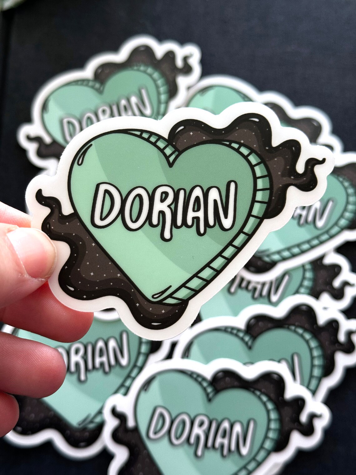 Throne of Glass Dorian Candy Heart Clear Vinyl Sticker - Officially ...