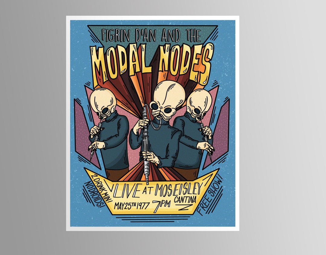 Retro Space Band Live Tour 8x10 Poster Print - Etsy