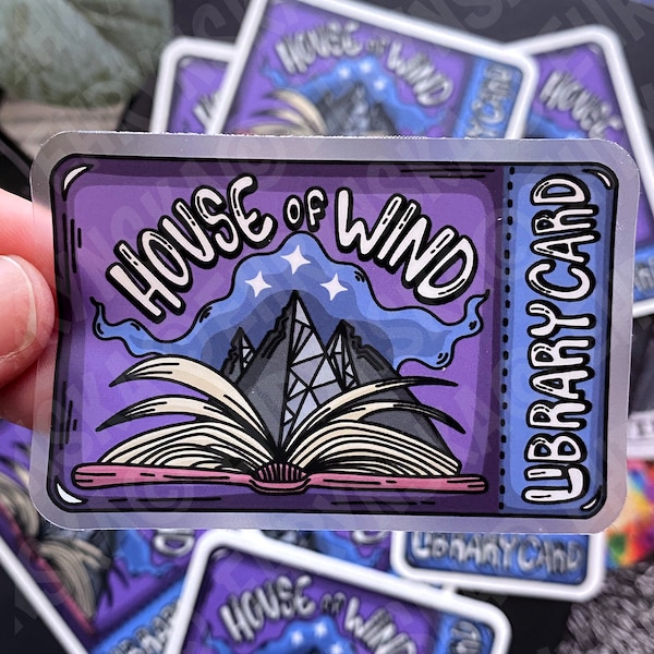 House of Wind Library Card - Etsy