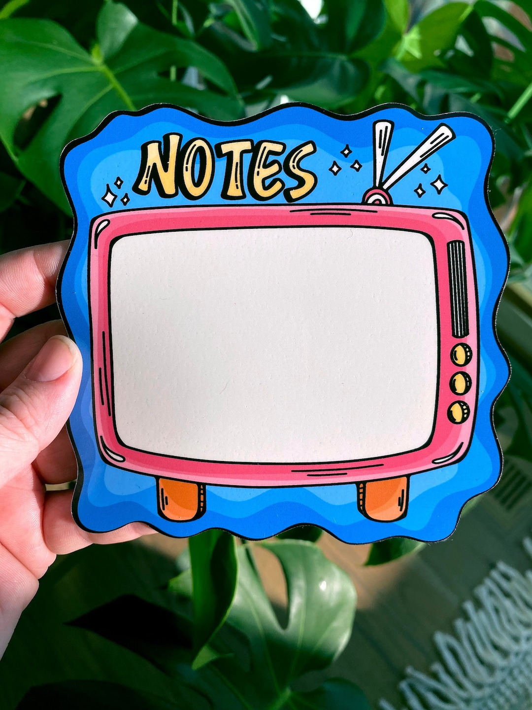 Vintage TV Television Notes White Board Dry Erase 5"x5" Inch Fridge ...