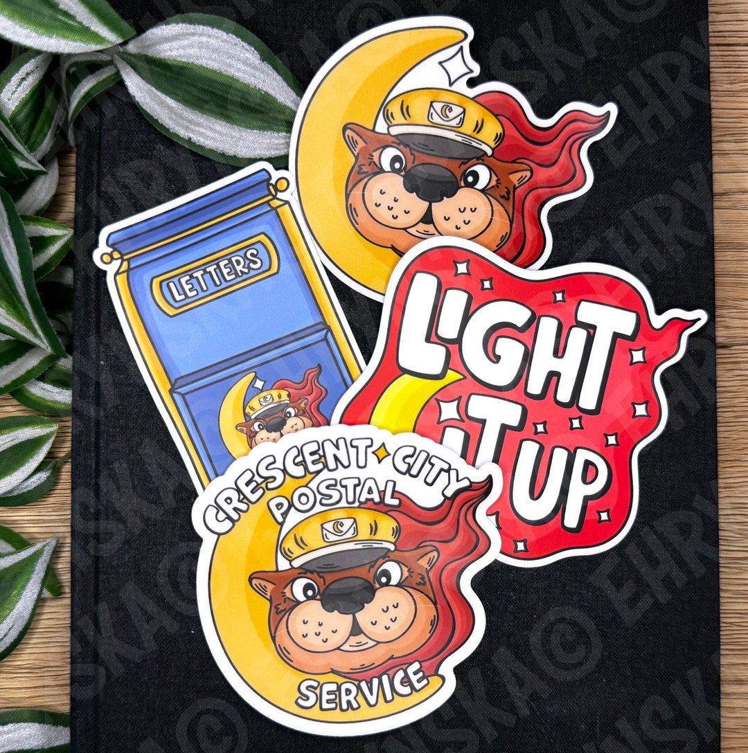 Crescent City Postal Service Otter Mail Logo Light It up Clear Vinyl ...