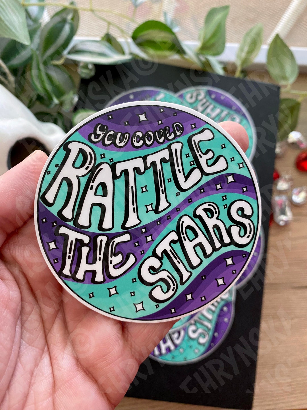 Throne of Glass You Could Rattle the Stars Circle Vinyl Sticker ...
