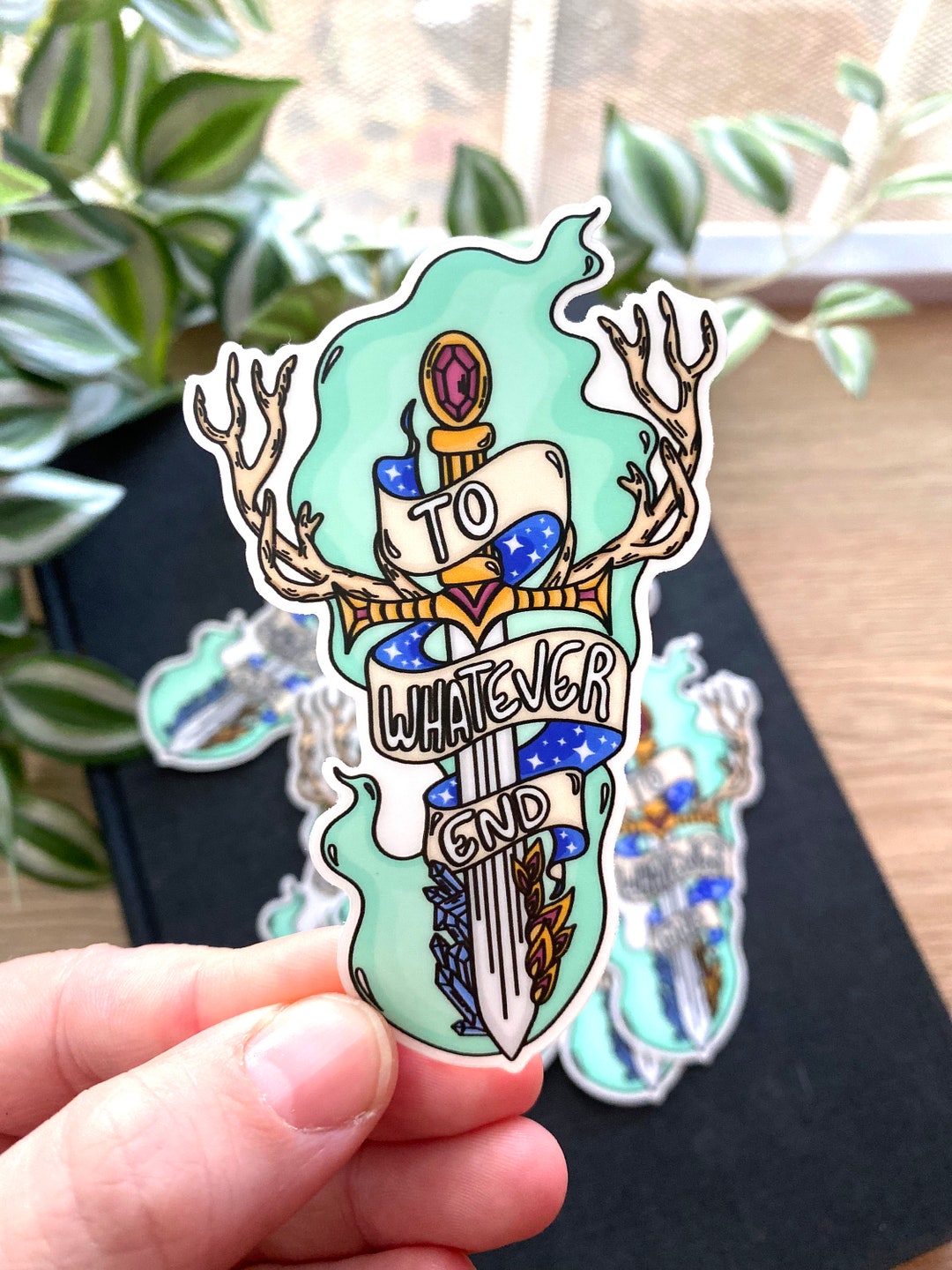 Throne of Glass Aelin Rowan to Whatever End Clear Vinyl Sticker ...