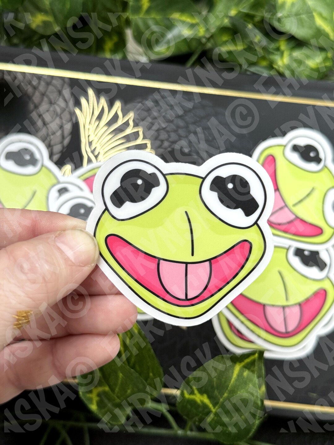 Kermit Right Along Rainbow Pastel 2.3x2.2" Waterproof Diecut Vinyl ...