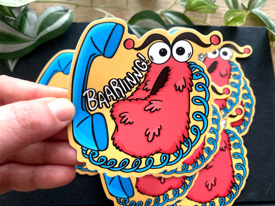 Yip Yip Yep Yep Baarriinnngg 3.5"x3.5" White Waterproof Vinyl Sticker - Etsy