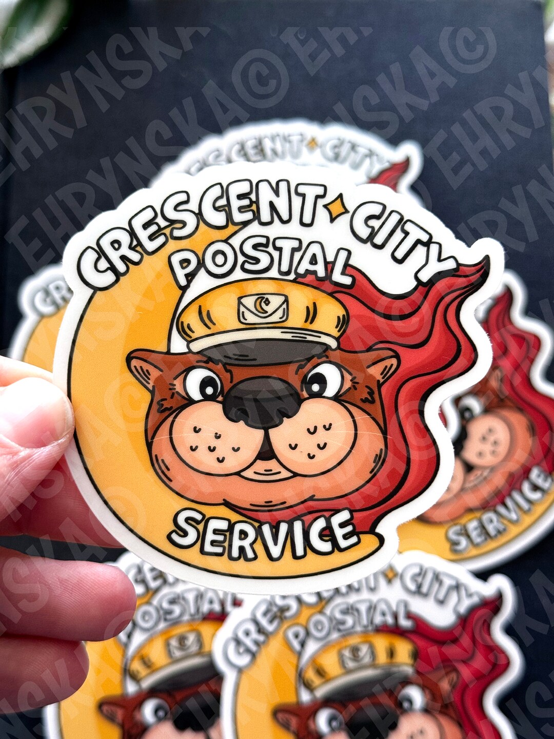 Crescent City Postal Service Otter Mail Logo Clear Vinyl Sticker ...