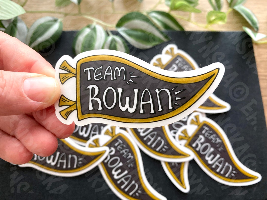 Throne of Glass Team Rowan Flag Pennant Clear Vinyl Sticker Officially ...