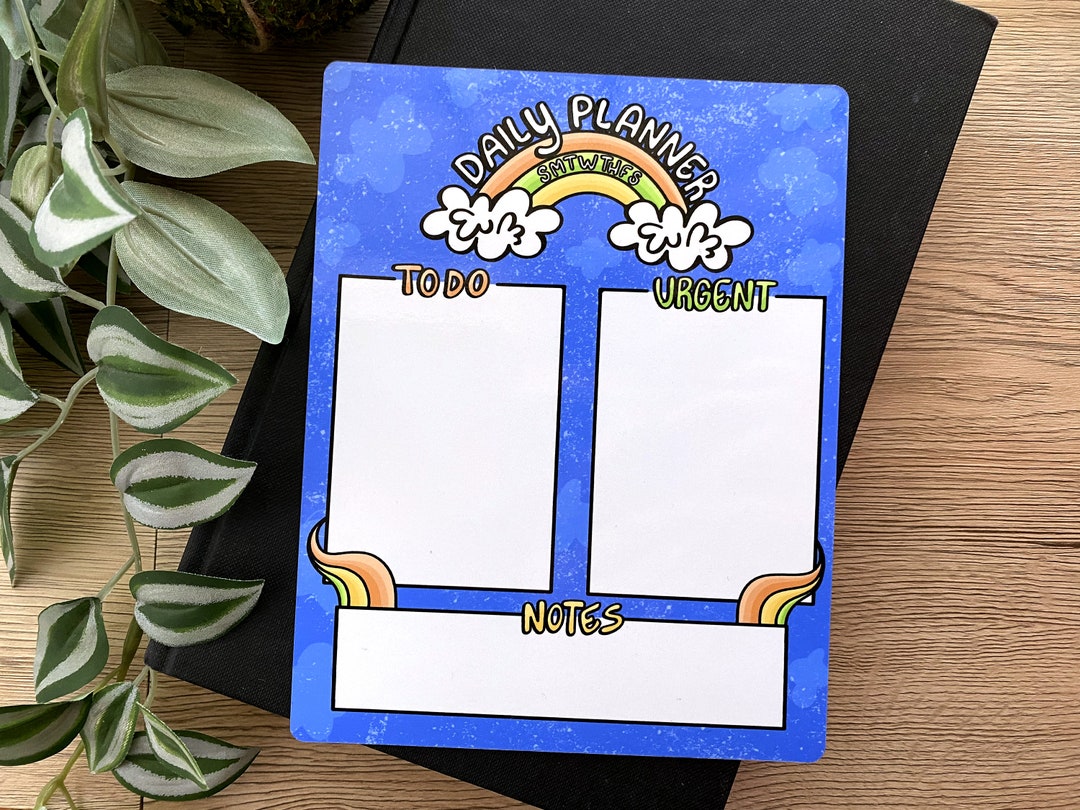 Colorful Rainbow Daily Planner: Dry Erase Magnetic Whiteboard for ...