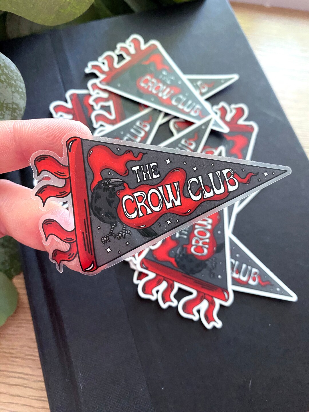 Six of Crows the Crow Club Pennant Flag Camp Flag 3.5x2.5 Clear Vinyl ...