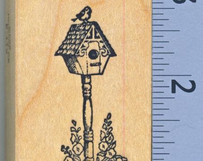 Small Birdhouse With Bird on Top Rubber Stamp by PSX E-116 - Etsy
