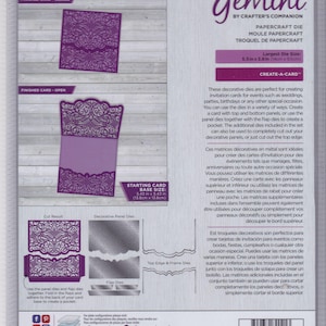 Gemini Papercraft Die Card Base - Etsy