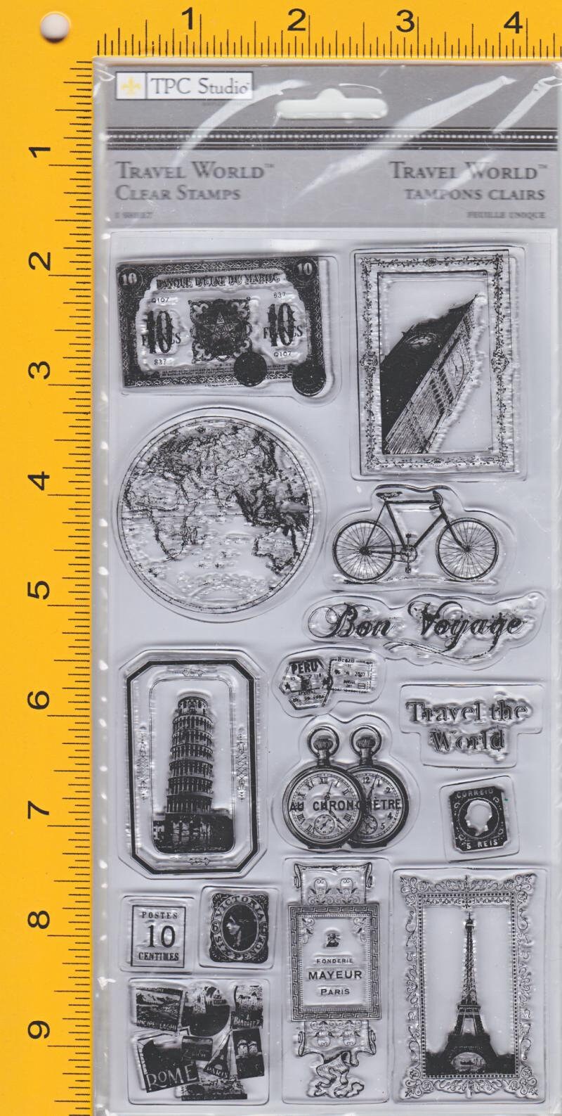 Travel World Clear Stamp Set by TPC Studios - Etsy