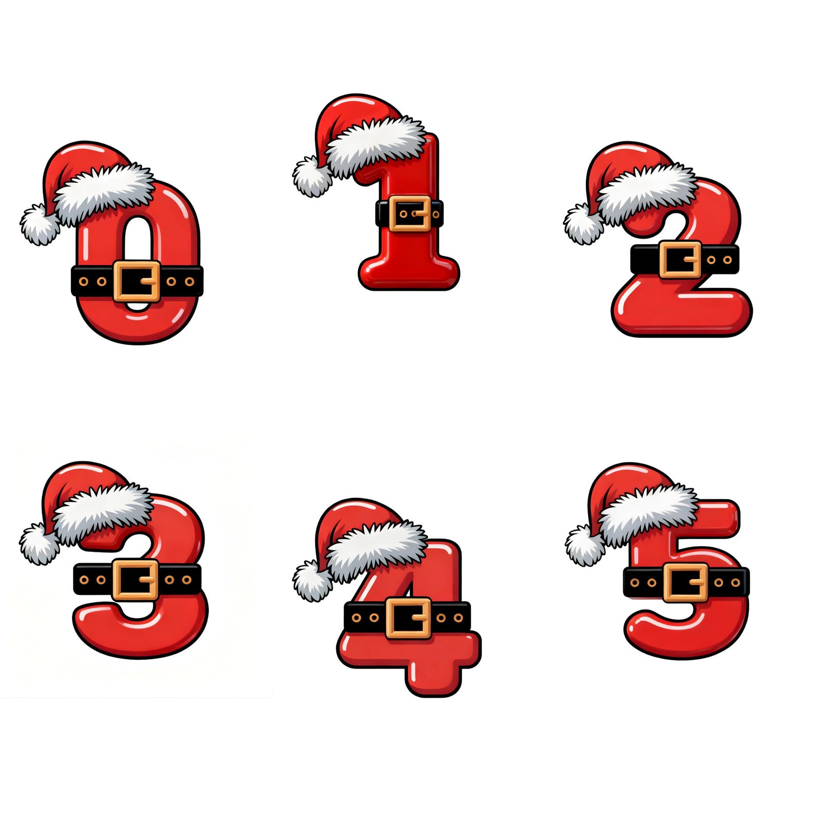 Christmas Alphabet Clipart | Festive Santa Hat Letters (digital ...