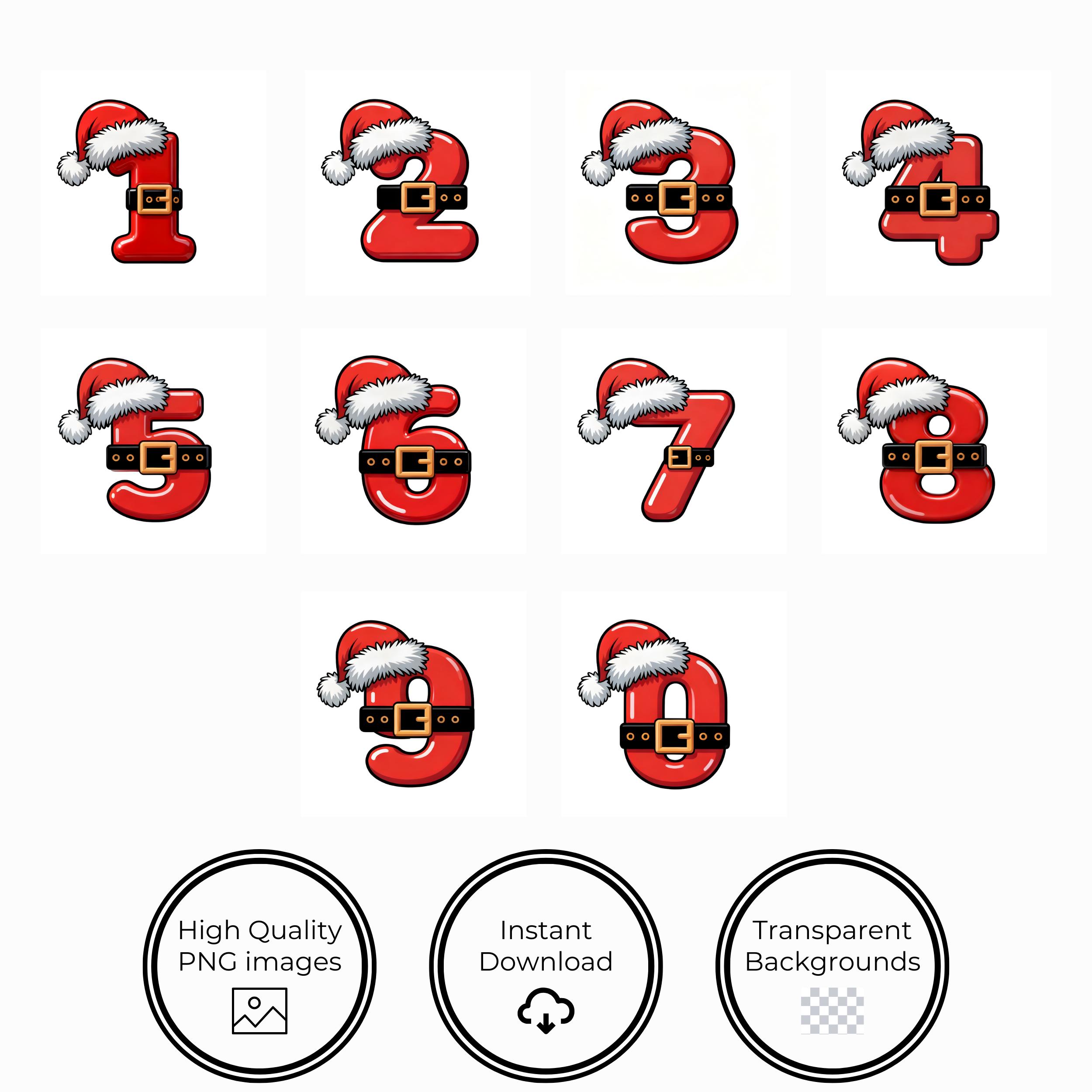 Christmas Alphabet Clipart | Festive Santa Hat Letters (digital ...