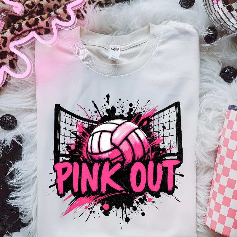 Pink Volleyball Font - Etsy